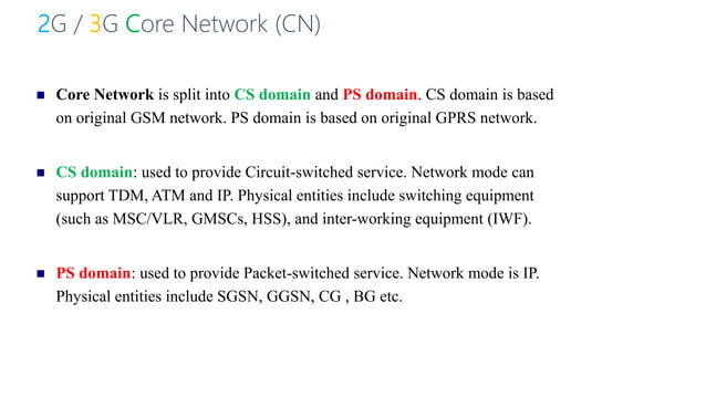 2G / 3G / 4G / IMS / 5G Overview with Focus on Core Network | PPTX ...