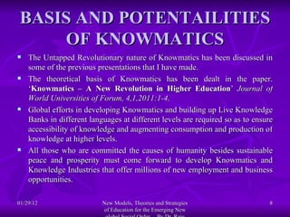 NEW MODEL OF EDUCATION FOR THE NEW GLOBAL SOCIAL ORDER | PPT