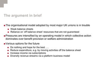 New model unions - Operating Models for the 21st Century | PPT