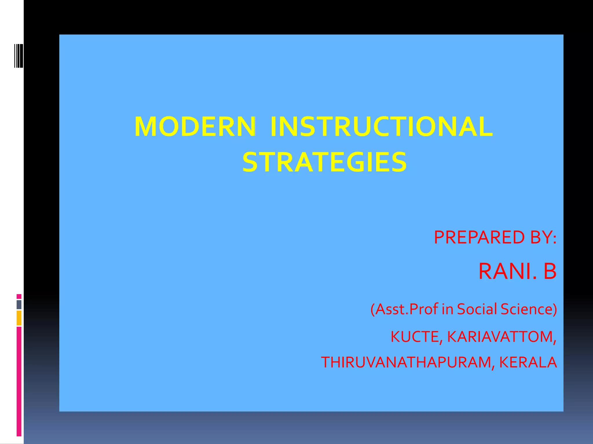 MODERN INSTRUCTIONAL STRATEGIES | PDF