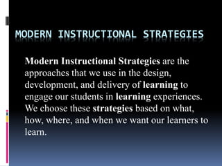 MODERN INSTRUCTIONAL STRATEGIES | PDF