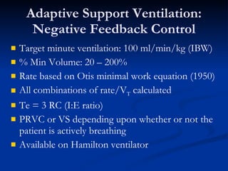 New Ventilator Modes: Do They Help? | PPT