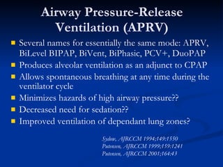 New Ventilator Modes: Do They Help? | PPT