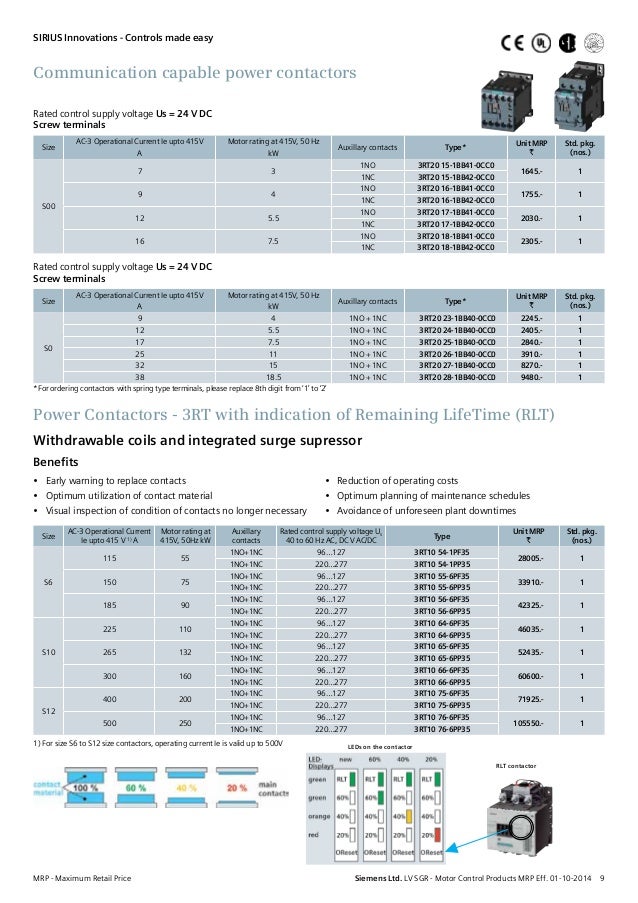 Siemens Contactors LP
