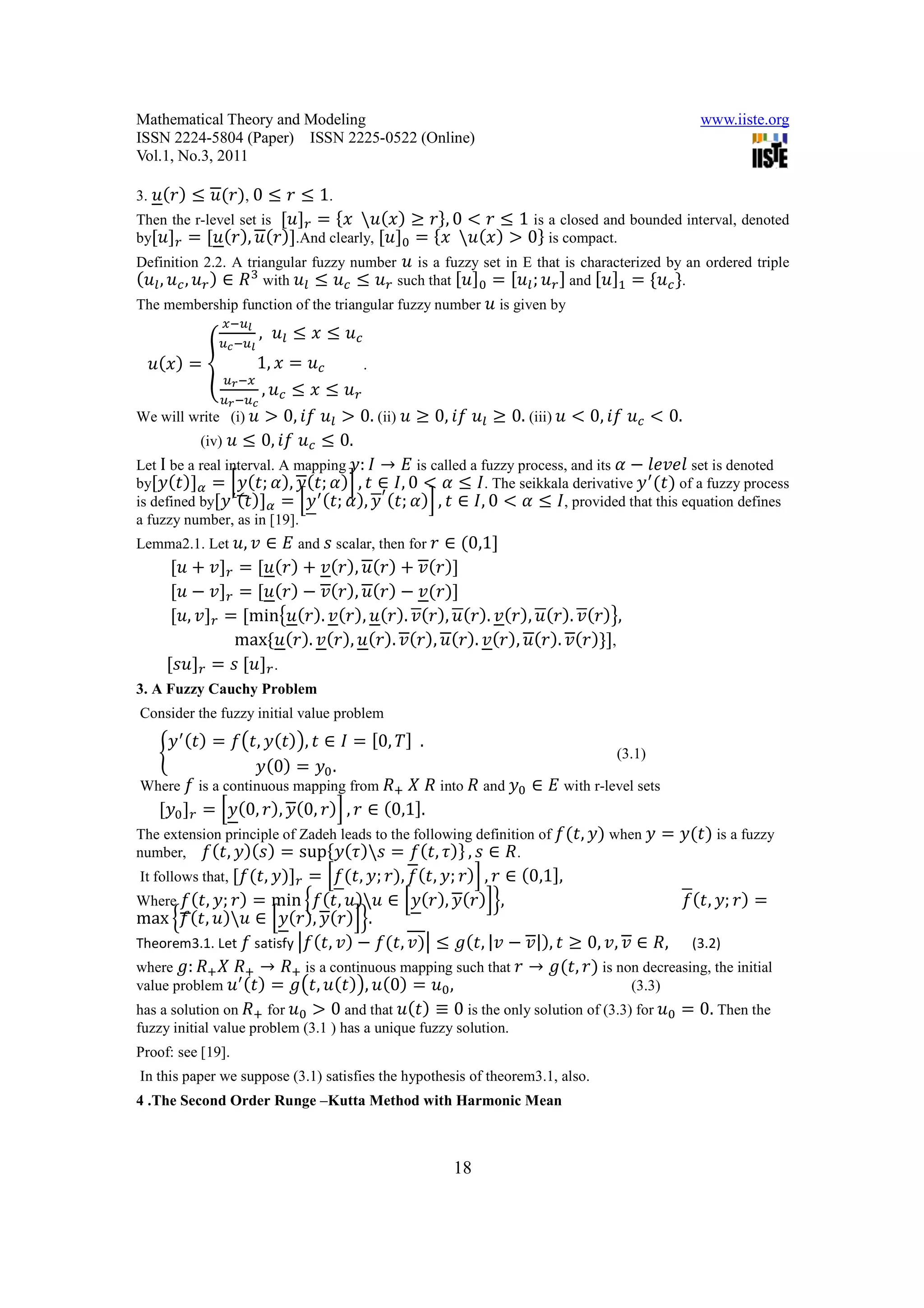 New Multi Step Runge Kutta Method For Solving Fuzzy Differential Equations Pdf Physics Science