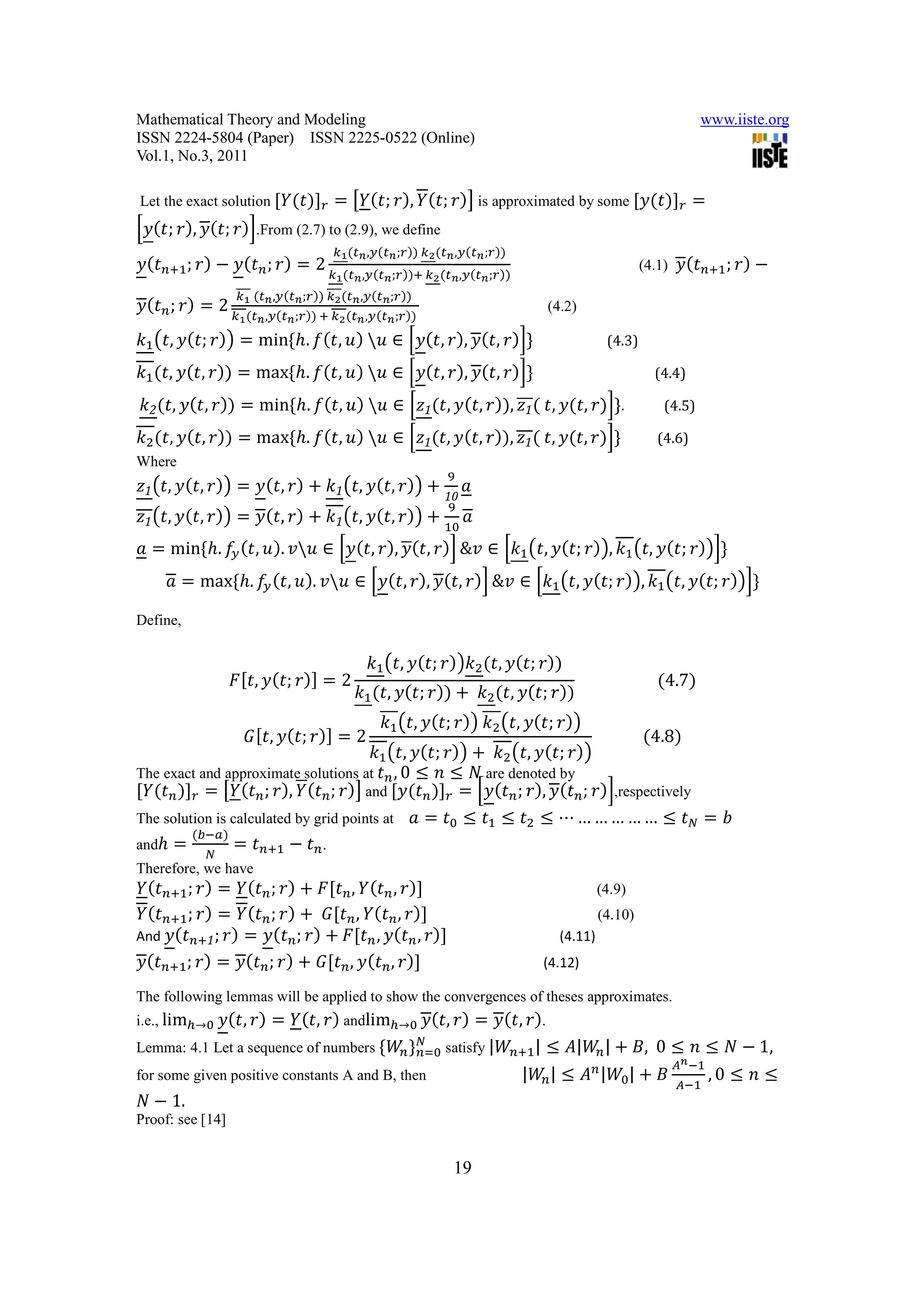 New Multi Step Runge Kutta Method For Solving Fuzzy Differential Equations Pdf Physics Science