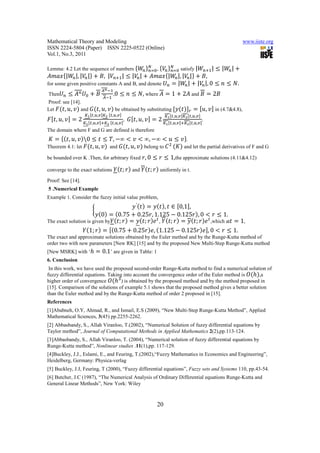 New multi step runge kutta method for solving fuzzy differential equations | PDF | Physics | Science