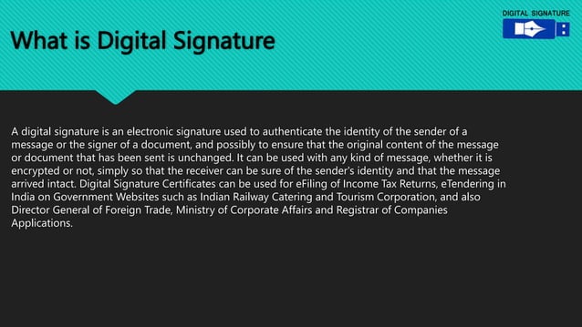 Digital Signature in Mumbai | PPT