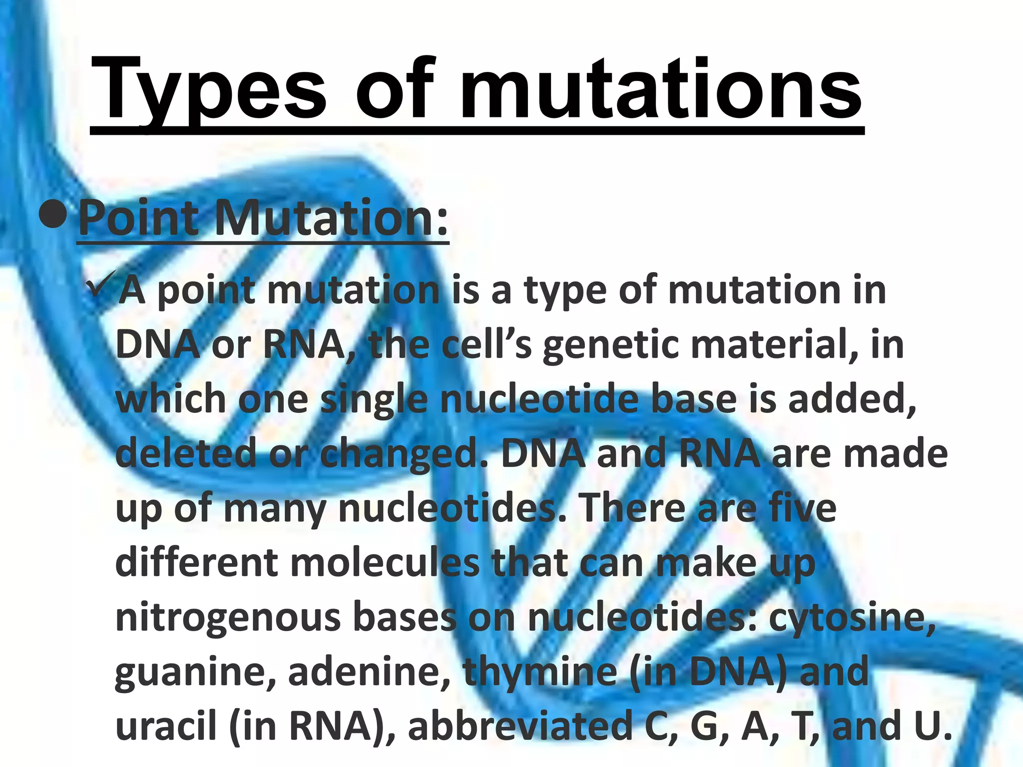 mutations and its related diseases | PPTX