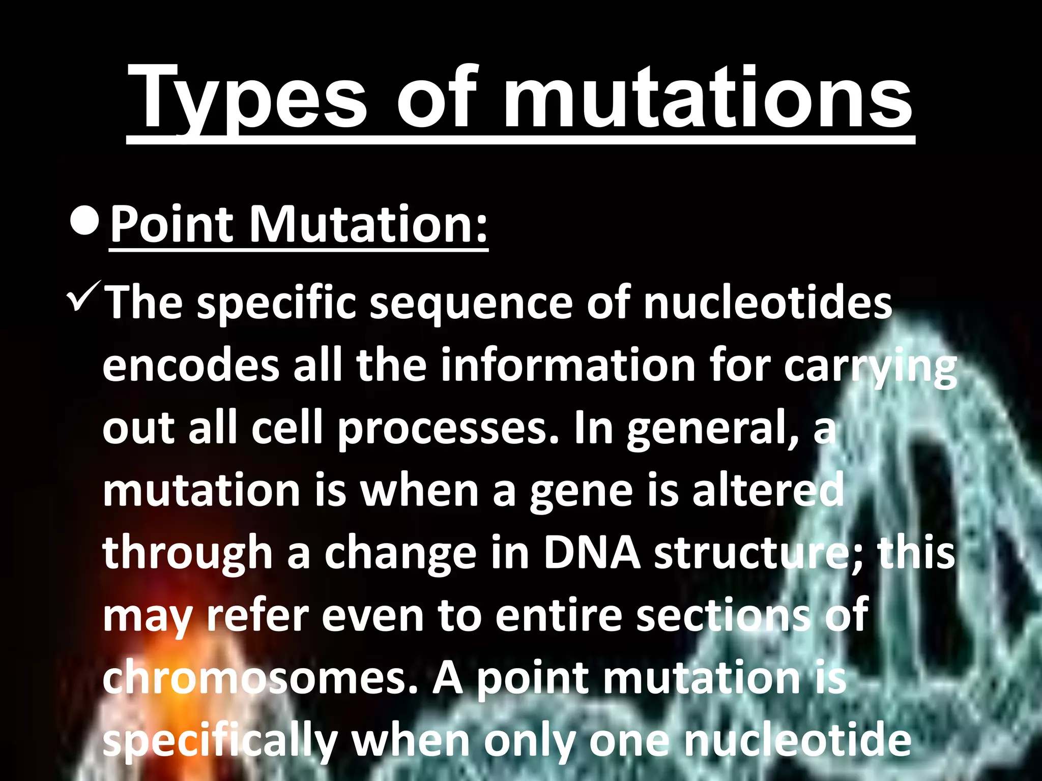 mutations and its related diseases | PPTX