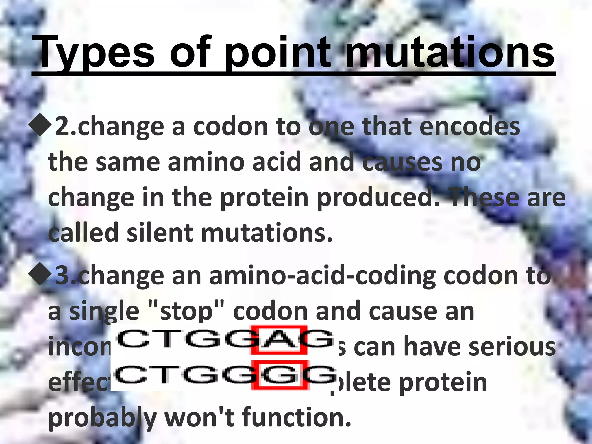 mutations and its related diseases | PPTX
