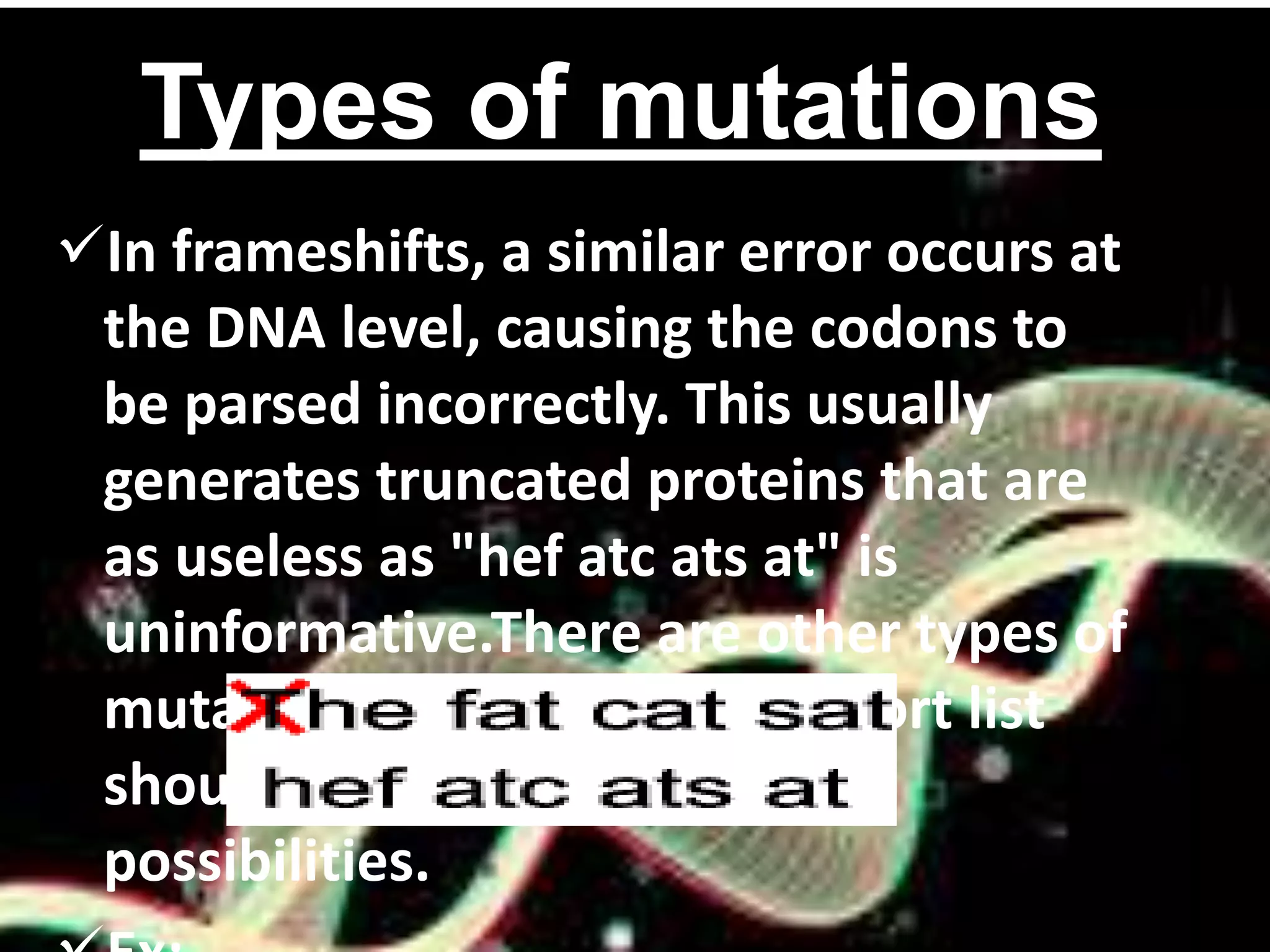 mutations and its related diseases | PPTX