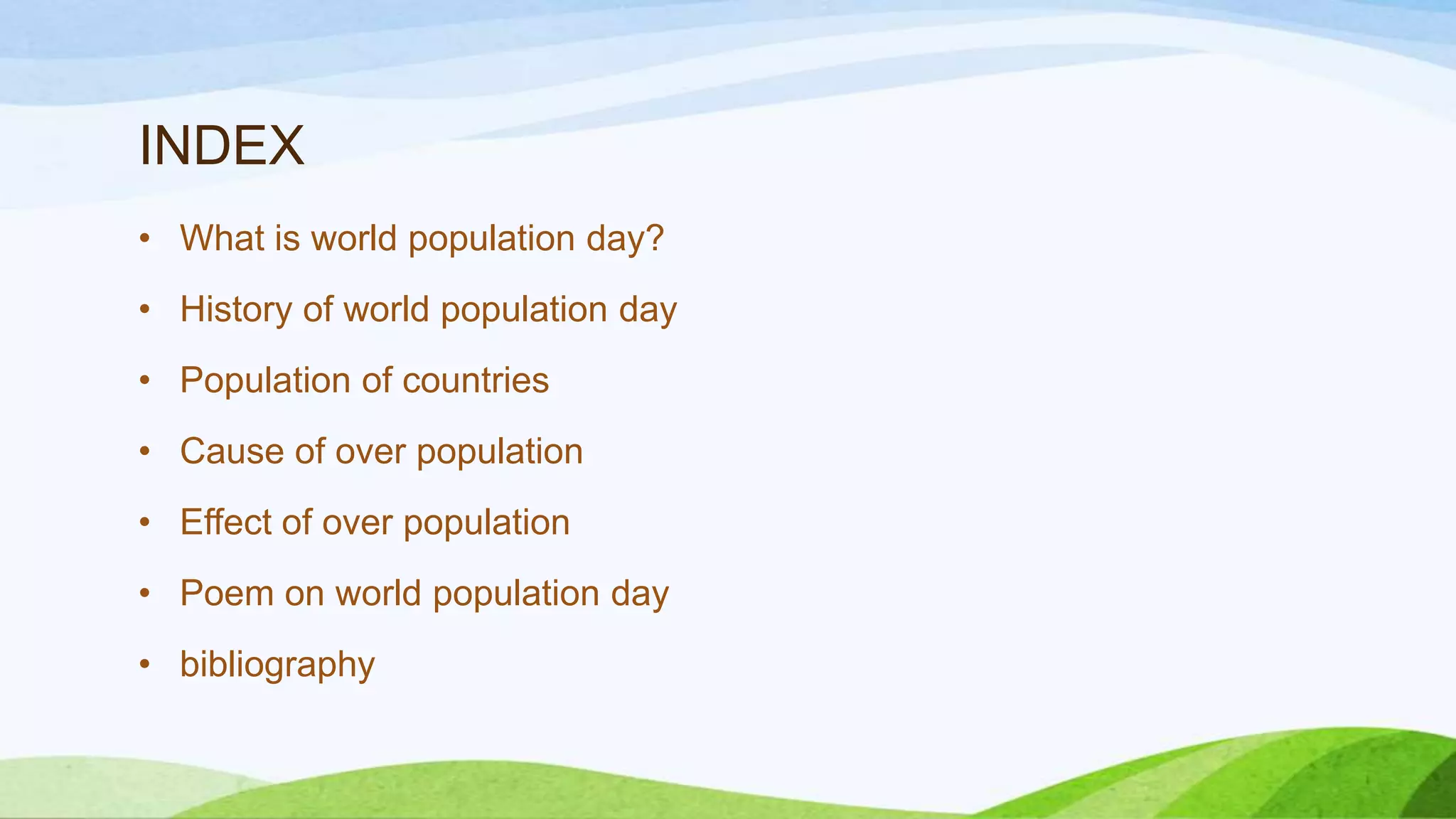 New my presentation on world population day | PPTX