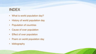New my presentation on world population day | PPTX