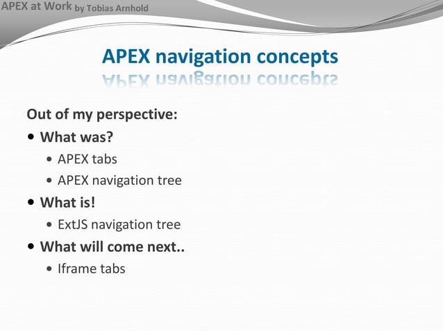 APEX navigation concepts | PPT