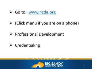 New NCDA Career Credentials | PPT