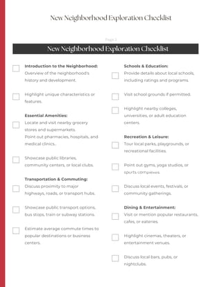 New Neighborhood Exploration Checklist.pdf | Developmental Sites | Real ...