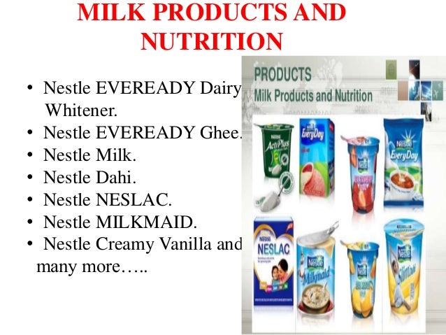 Overview of Nestle products