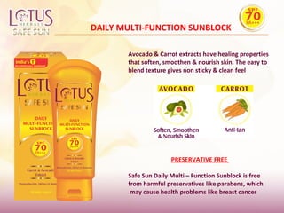 New new lotus safe sun spf70 & spf90 | PPT | Herbs and Supplements ...