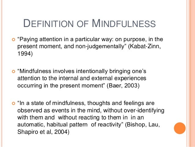 Mindful definition - molipopular