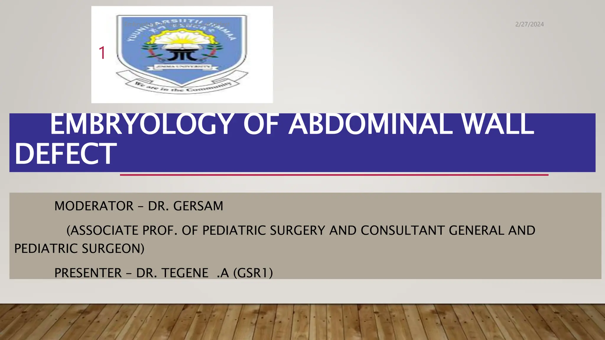 new new TEGENE,JIMMA, ETHIOPIAN CONGENITAL ABDOMINAL WALL DEFECT | PPT