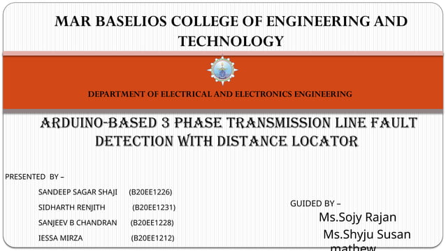 New New Three Phase Transmission Line Fault Detection System S8 First
