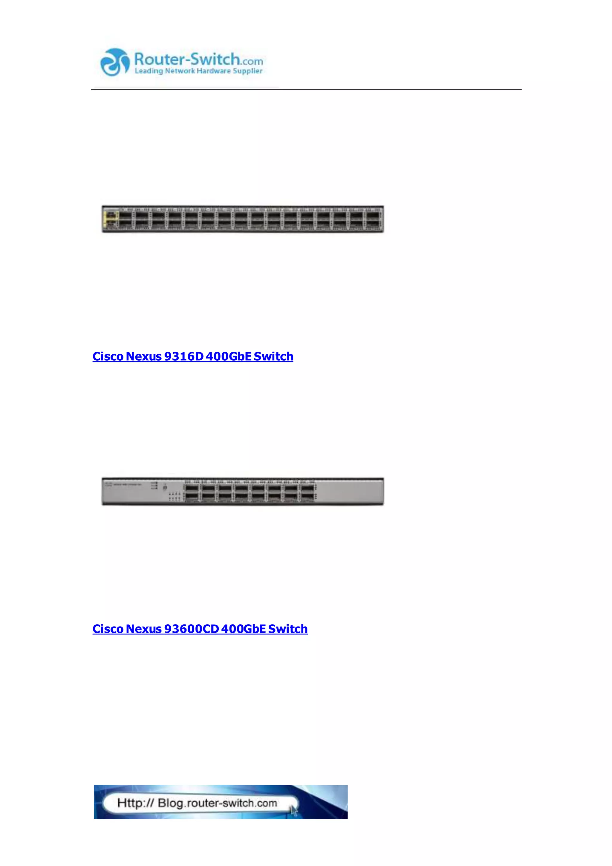 New nexus 400 gigabit ethernet (400 g) switches | DOCX
