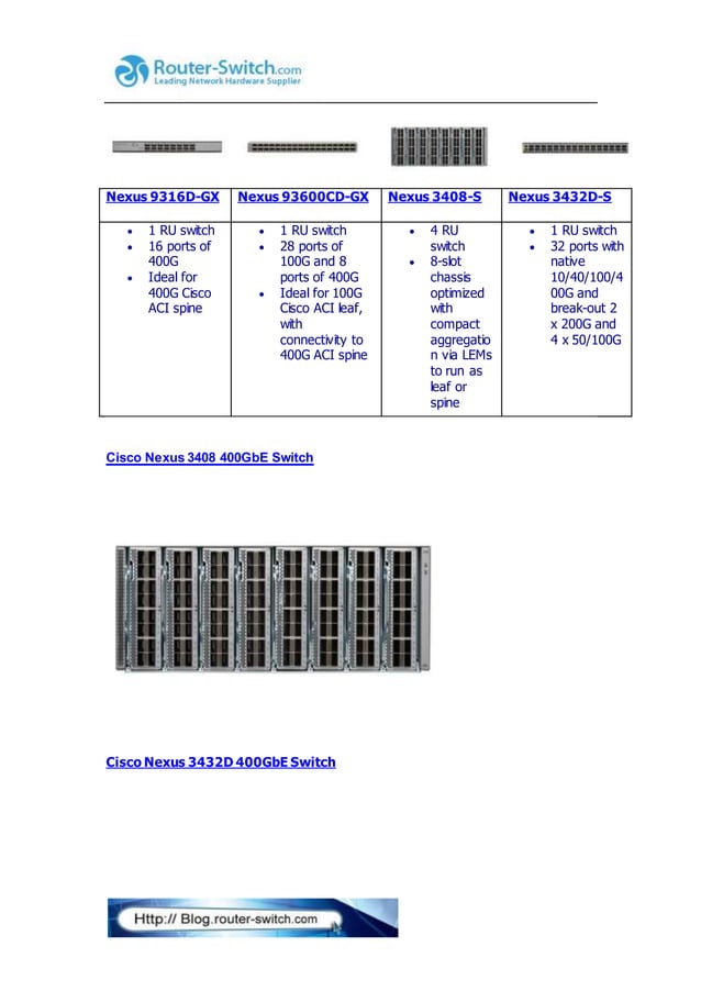 New nexus 400 gigabit ethernet (400 g) switches | DOCX