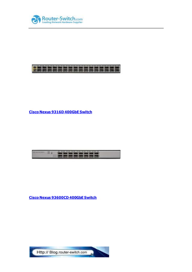 New nexus 400 gigabit ethernet (400 g) switches | DOCX