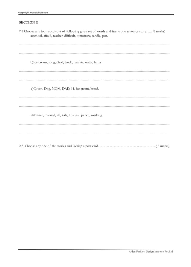 nid sample question paper | PDF