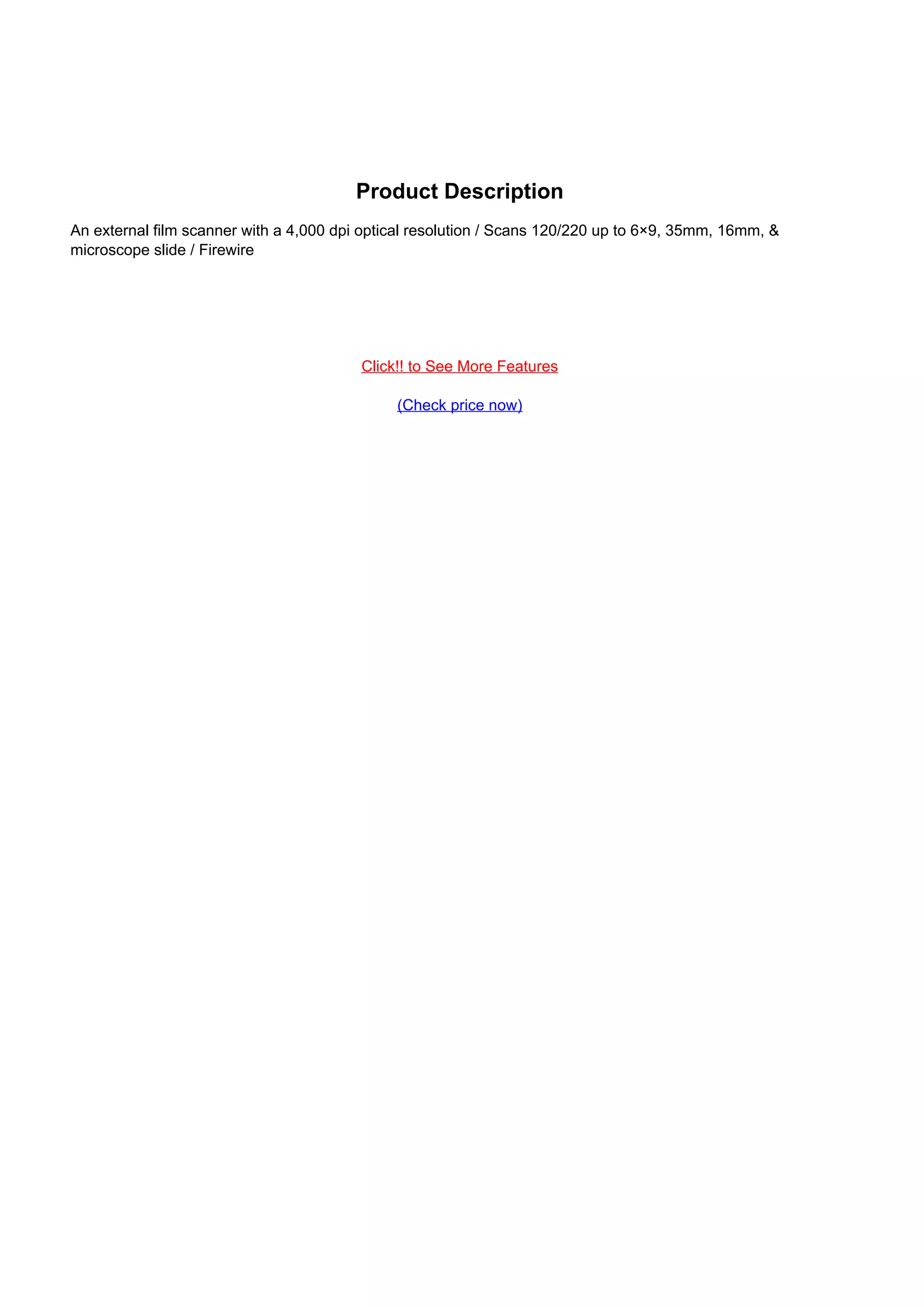 New nikon super coolscan 8000 ed film scanner | PDF