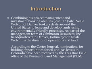 New Nominations for Oil and Gas Leases Received in Colorado | PPT