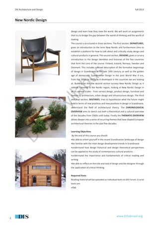 New nordic design - draft_syllabus - fall 2013 | PDF