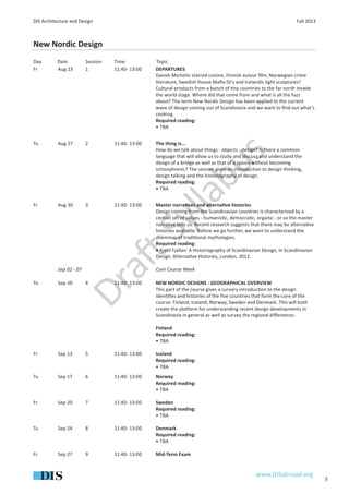 New nordic design - draft_syllabus - fall 2013 | PDF