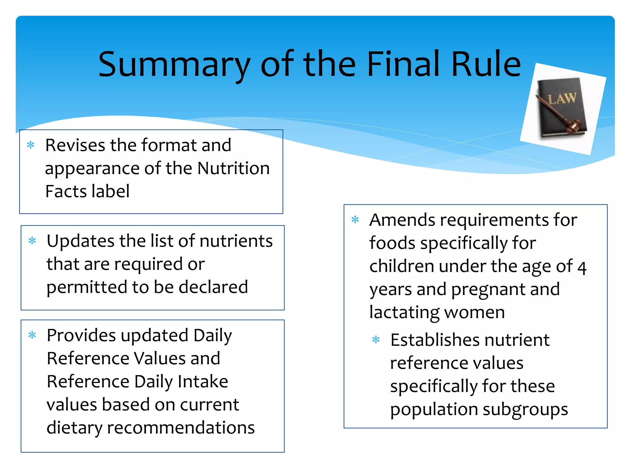 New Nutrition Facts Label and Dietary Guidelines | PPTX
