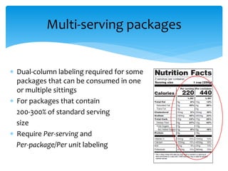 New Nutrition Facts Label and Dietary Guidelines | PPTX