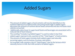 New Nutrition Facts Label and Dietary Guidelines | PPTX