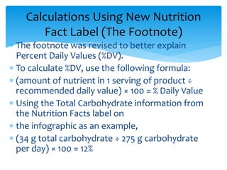 New Nutrition Facts Label and Dietary Guidelines | PPTX