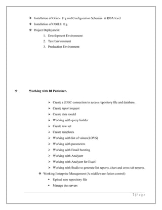 OBIEE 11g Online Training | PDF