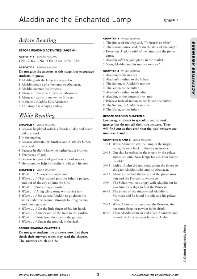 Activities_Aladdin | PDF | Books and Literature