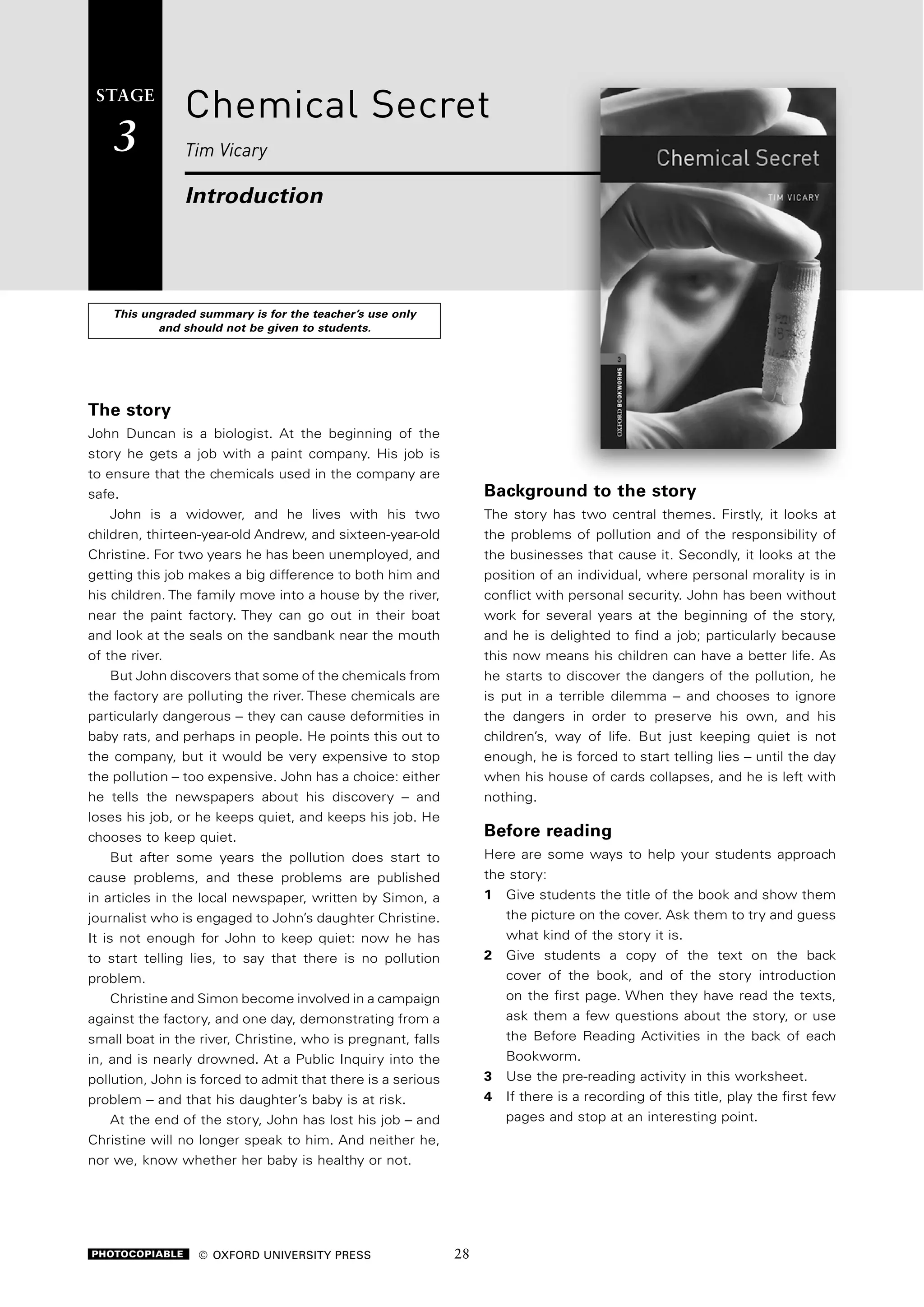 Chemical Secret By Tim Vicary Jennifer Bassettnewobwchemicalwork Pdf