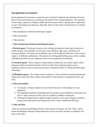 new occupational health.pdf for third year GNM students | PDF