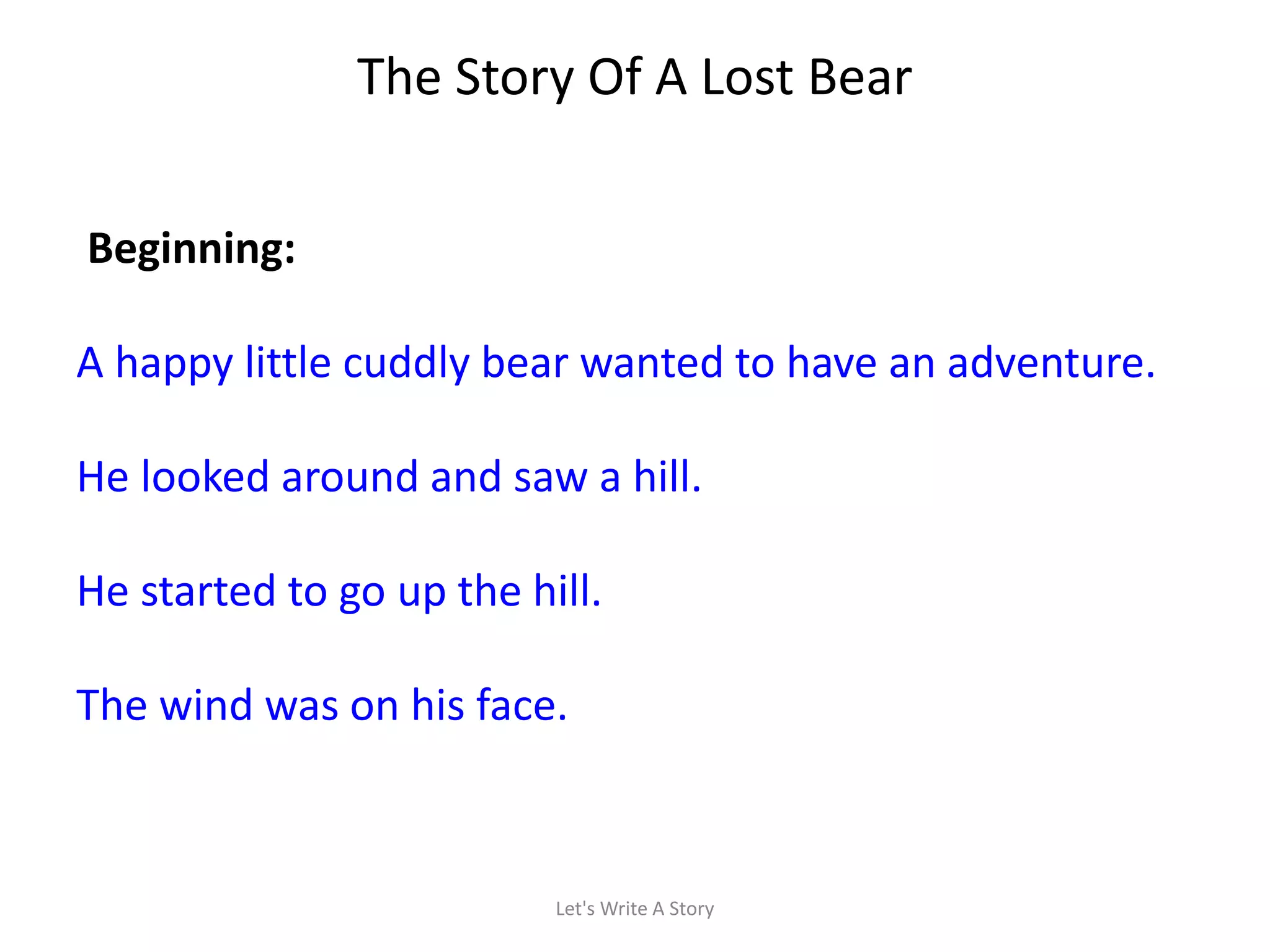 Lets Write a Story October 21 | PPT
