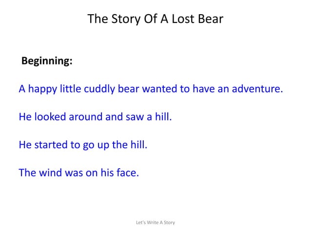 Lets Write a Story October 21 | PPT