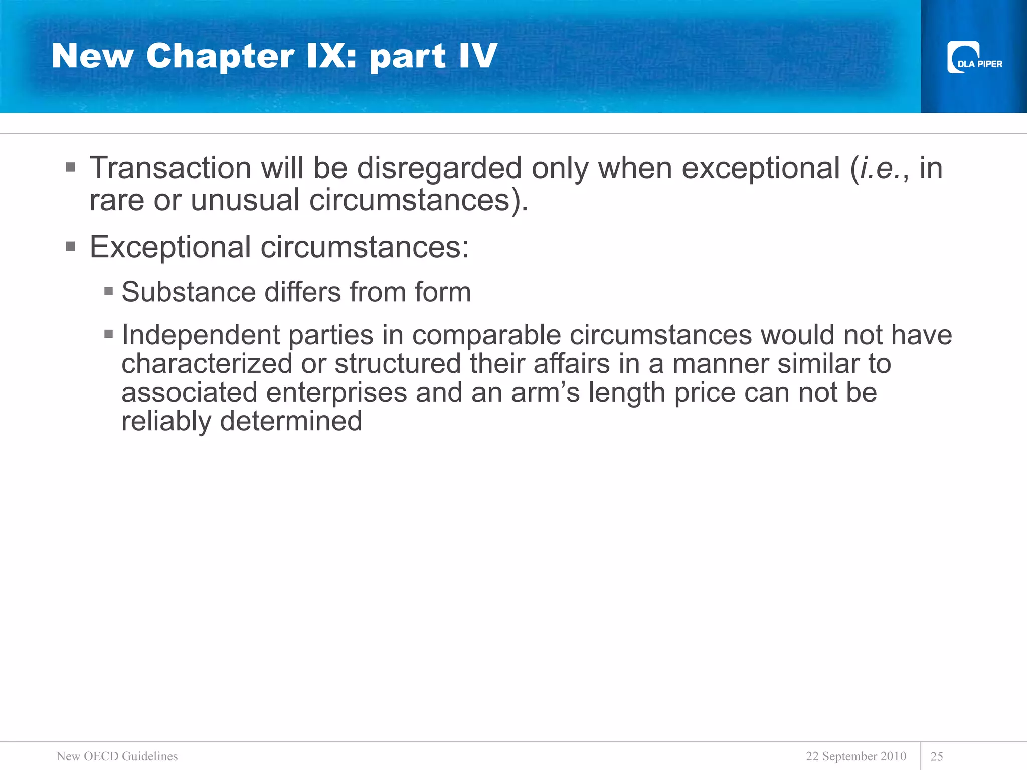 The new OECD transfer pricing guidelines | PPT