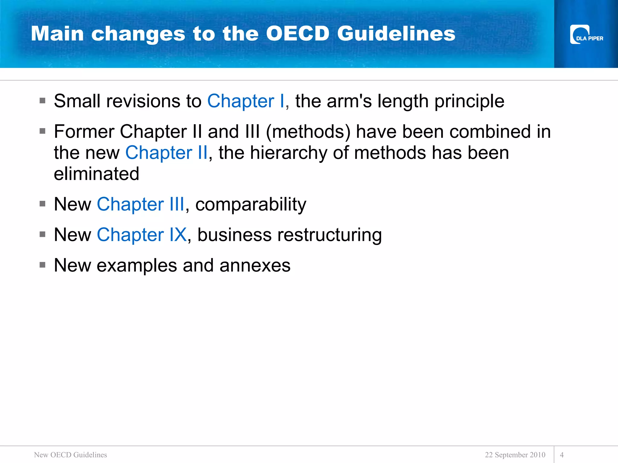 The new OECD transfer pricing guidelines | PPT