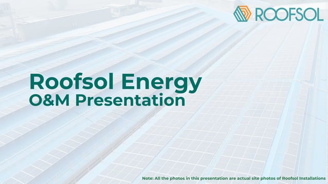 Roofsol Energy - O&M Presentation | PDF