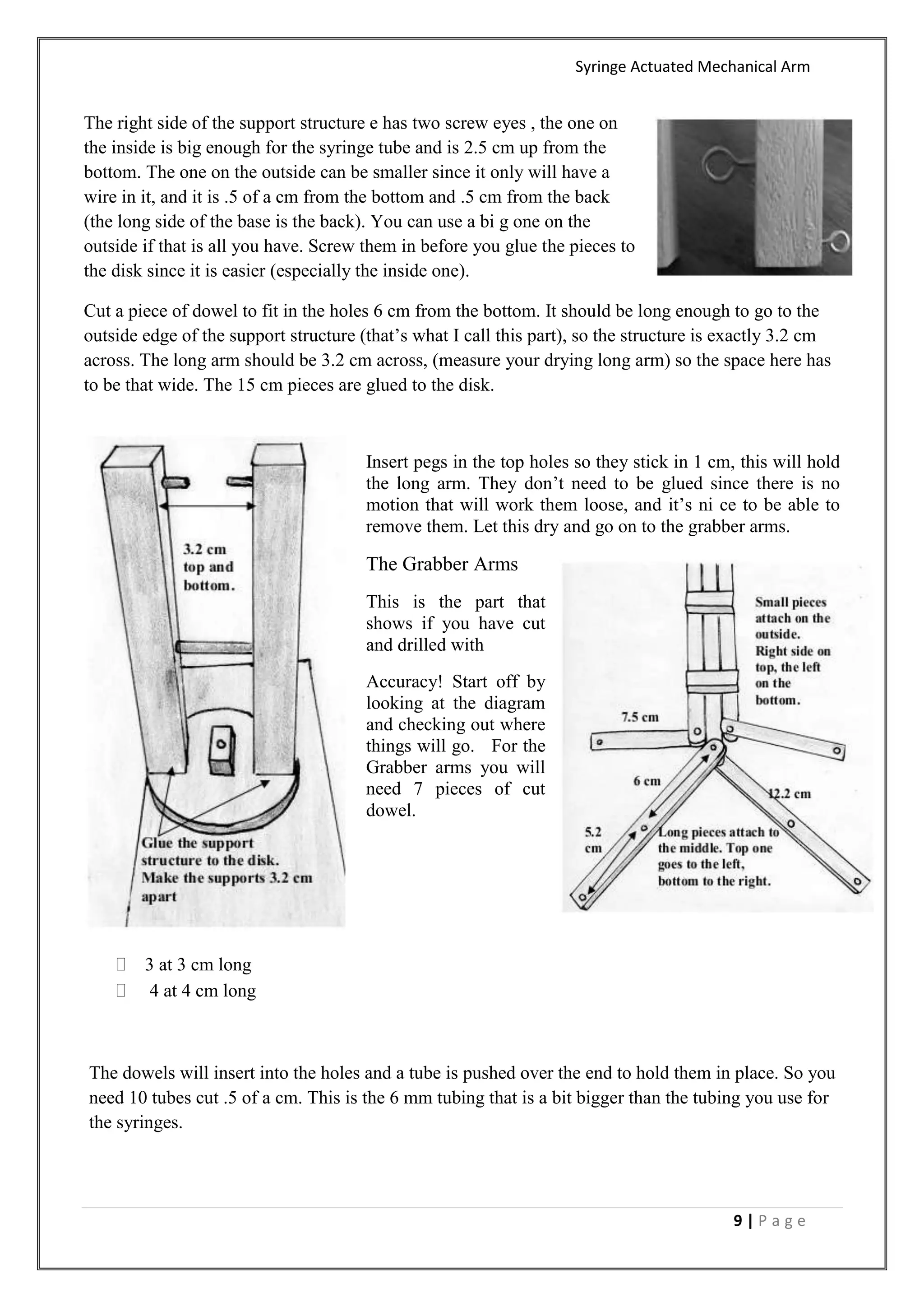 syringe actuated mechanical arm | DOCX