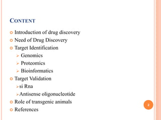 Role of Target Identification and Target Validation in Drug Discovery ...