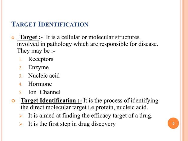 Role of Target Identification and Target Validation in Drug Discovery ...